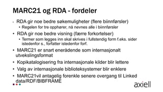 Tr*ffpunkt 2019: Mikromarc: Marc21/RDA/NB autoritet | PPTX