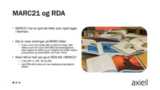Tr*ffpunkt 2019: Mikromarc: Marc21/RDA/NB autoritet | PPTX