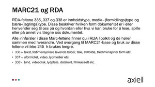 Tr*ffpunkt 2019: Mikromarc: Marc21/RDA/NB autoritet | PPTX