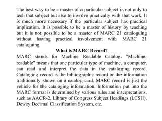 MARC 21 Training at Daffodil International University | PPSX