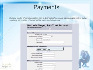 Florida Debt Collection Attorney Marcadis Singer | PPT