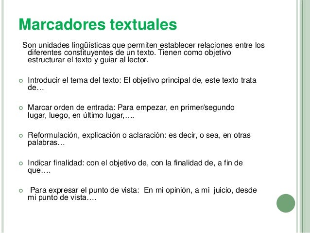 Marcadores textuales