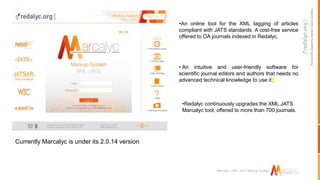 Marcalyc: XML JATS Markup System A tool to approach and preserve | PPT