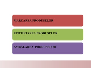 Marcarea, etichetarea, ambalarea produselor | PPT
