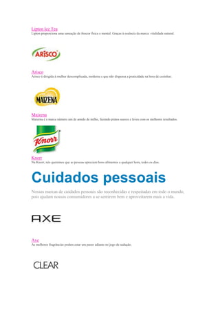 Marcas da unilever | DOCX