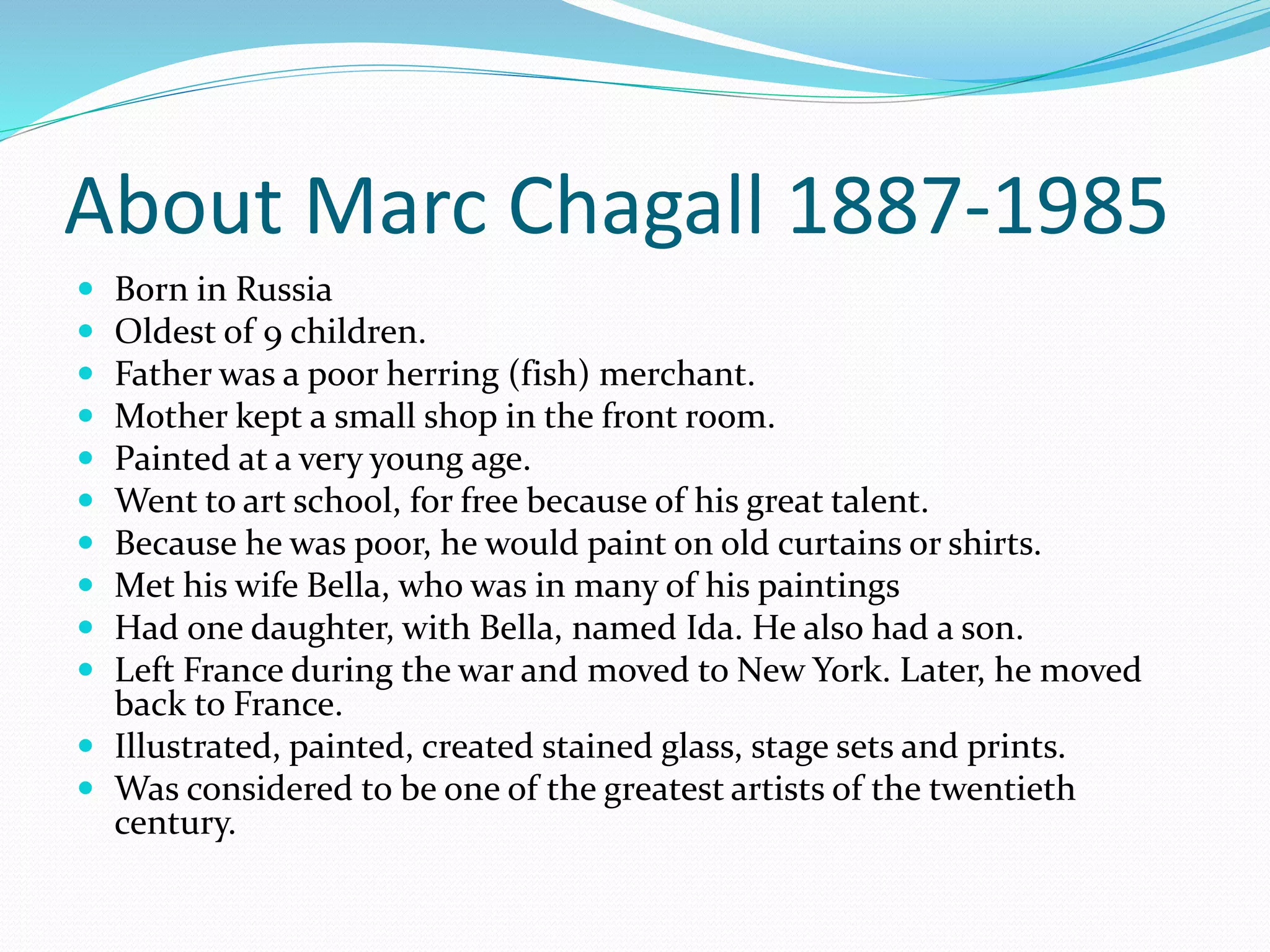 Marc Chagall for Children | PPTX