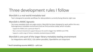 Fitting MarcEdit into the library software ecosystem | PPT