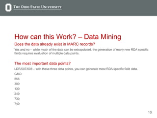 Making RDA Easy(er) with MarcEdit | PPT