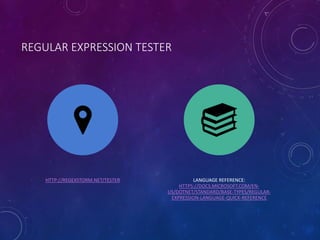 MarcEdit Shelter-In-Place Webinar 6: Regular Expressions and .NET, A Primer | PPT