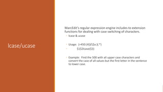 MarcEdit Shelter-In-Place Webinar 7: Making Regular Expressions work for you in MarcEdit | PPT