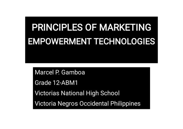 PRINCIPLES OF MARKETING | PPT