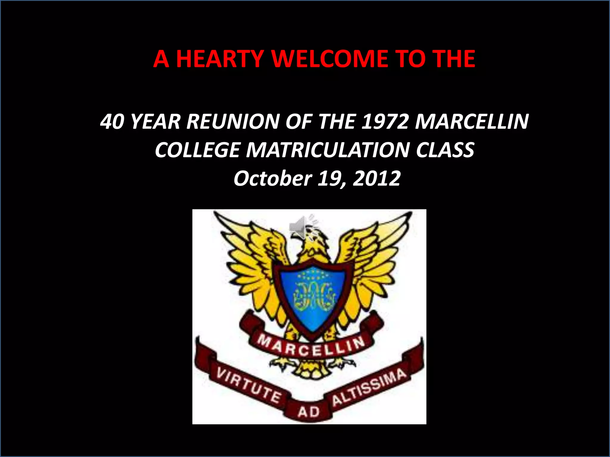 Marcellin college year 12 class powerpoint show v2 | PPTX