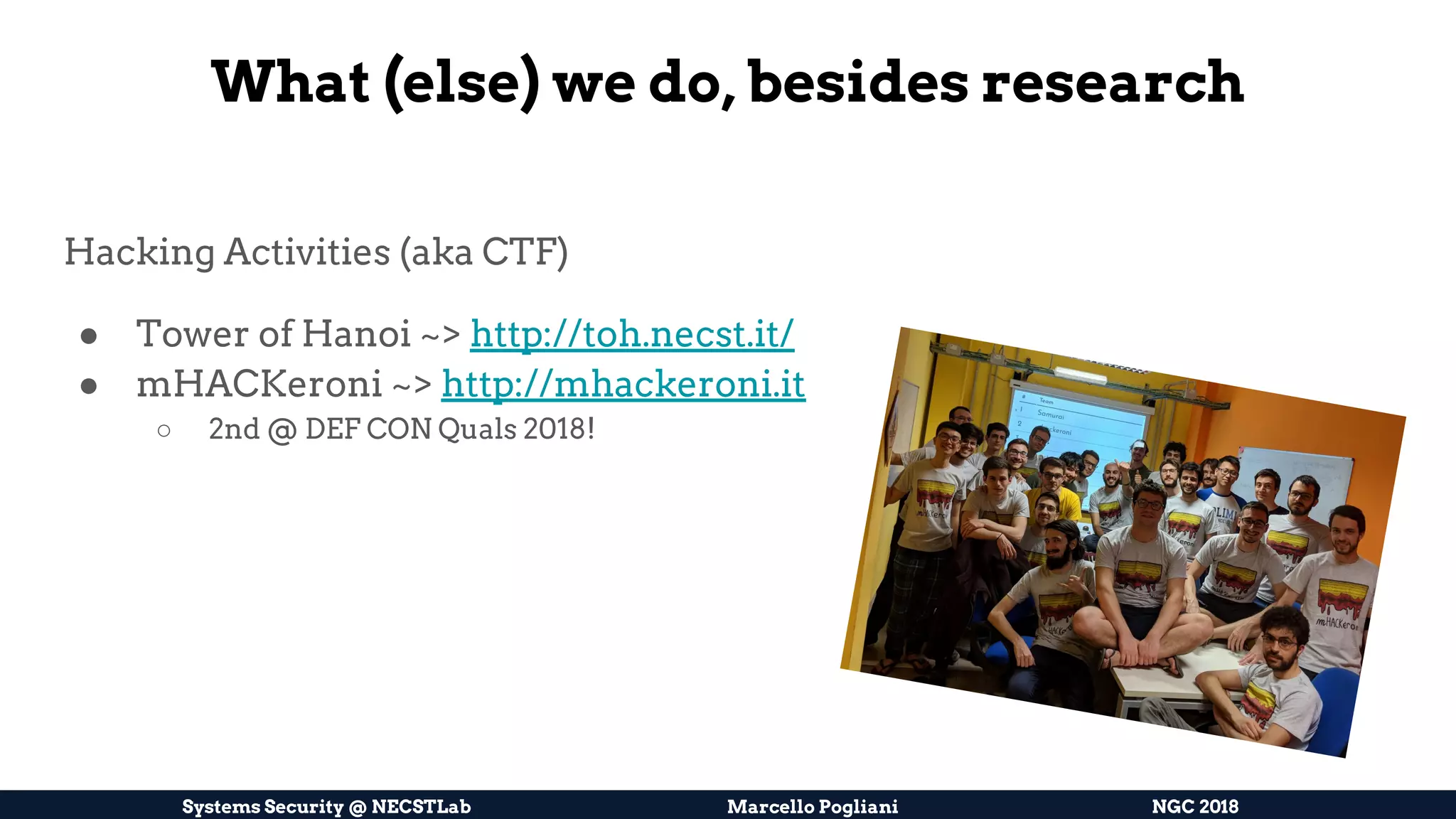 System Security @ NECSTLab | PPT