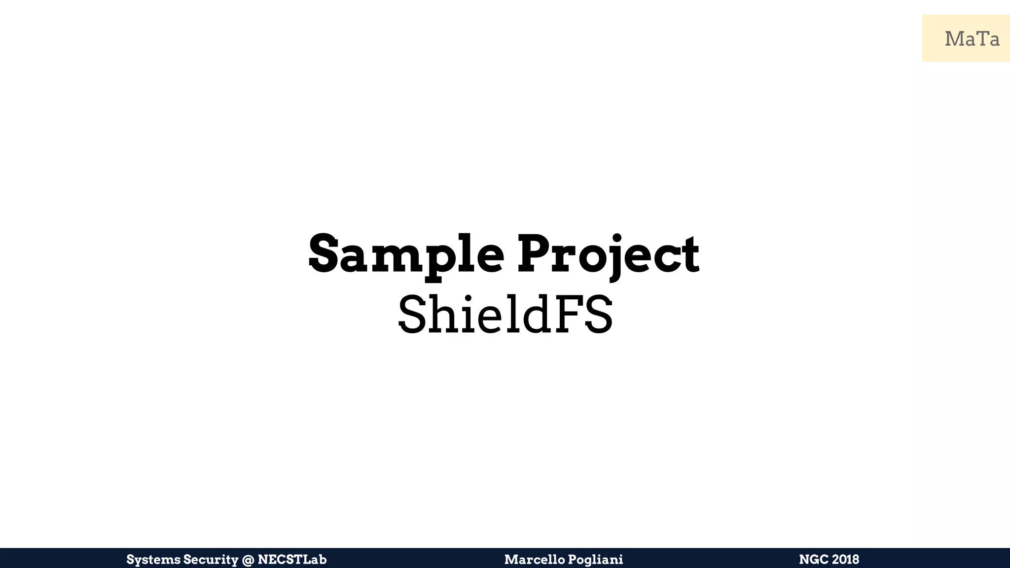 System Security @ NECSTLab | PPT