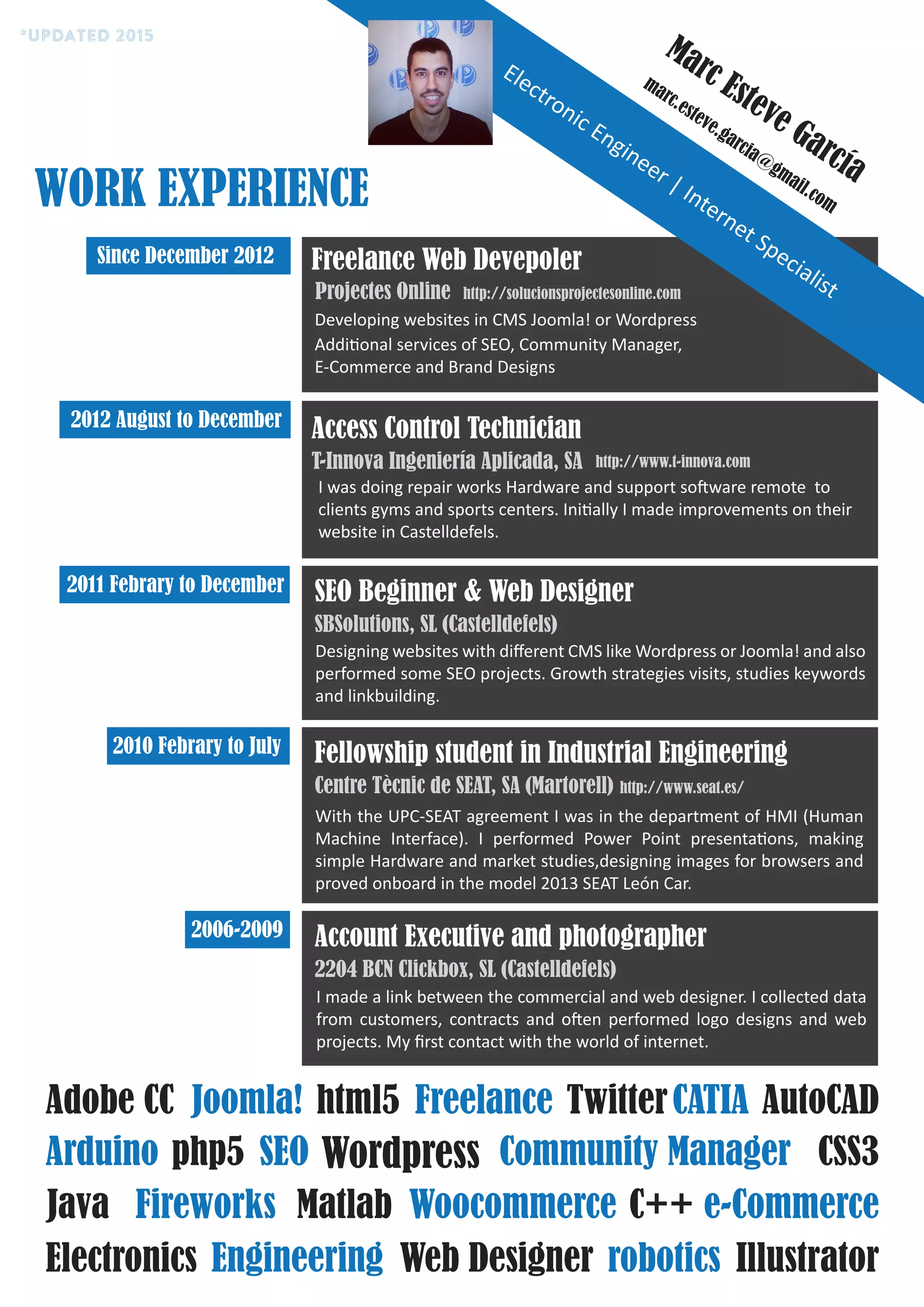 CV Marc Esteve Garcia (ENGLISH VERSION) Updated 2015 | PDF