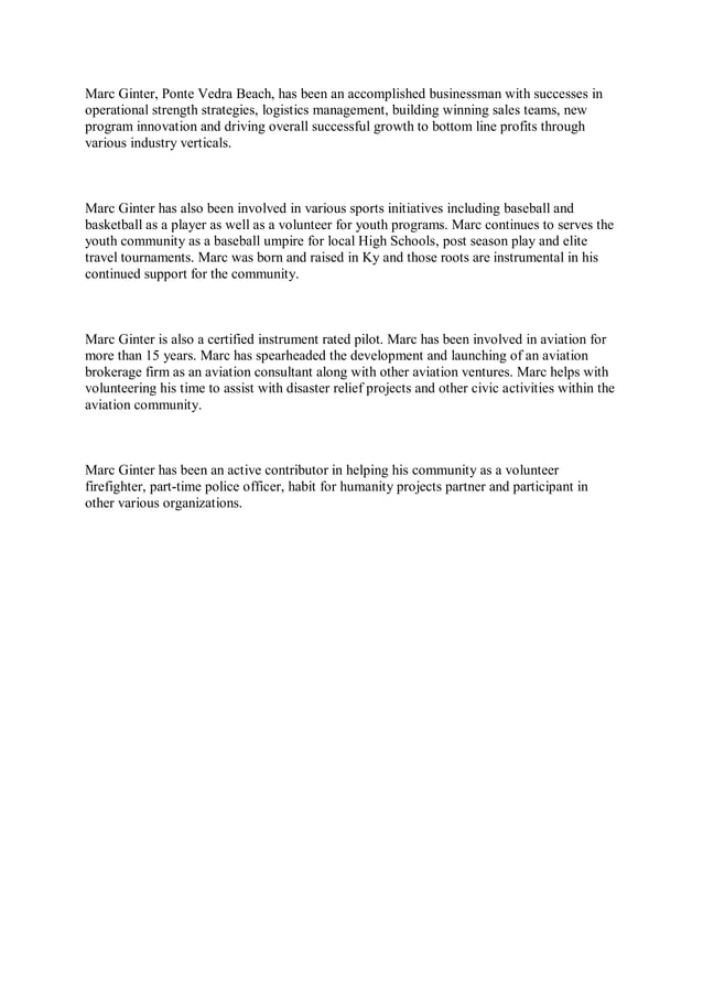Marc Ginter Jacksonville fl | PDF
