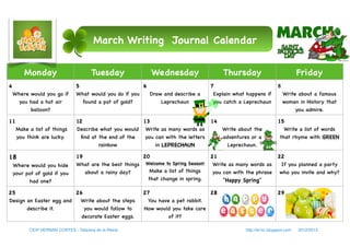 March Writing Journal | PPT