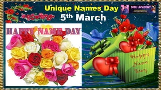 MARCH MONTH || LIST OF IMPORTANT DAYS || | PPTX