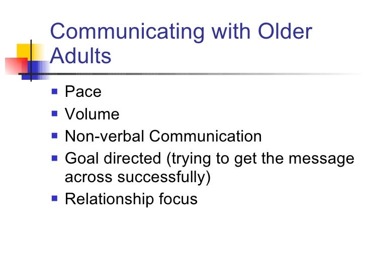 March 25 Communicating With Older Adults
