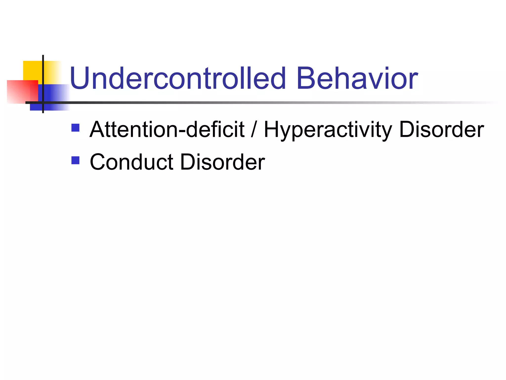 March 4 Childhood Disorders | PPT