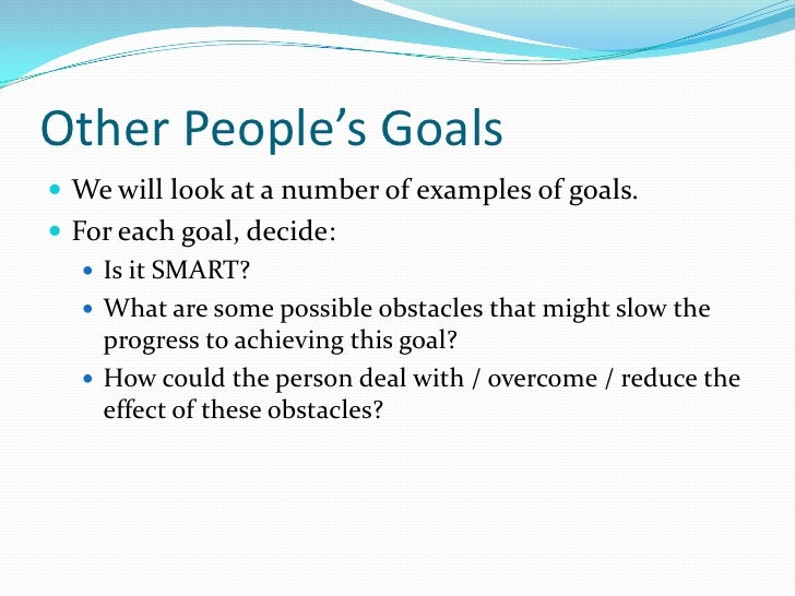 March 02 other people’s goals