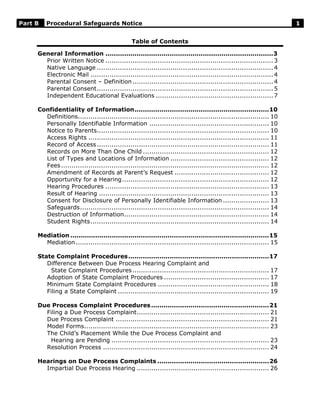 Procedural Safeguards Notice Part B, March 2008 | PDF