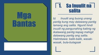 Wastong Bantas(Alituntunin sa paggamit nito) Filipino 8 | PPTX