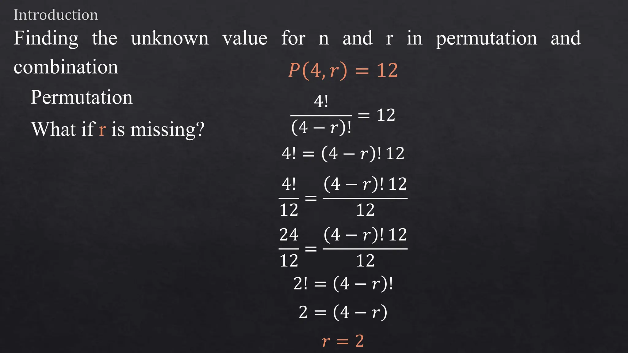 Finding the unknown - Permutation and Combination.pptx