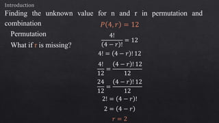 Finding the unknown - Permutation and Combination.pptx
