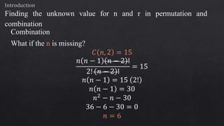 Finding the unknown - Permutation and Combination.pptx