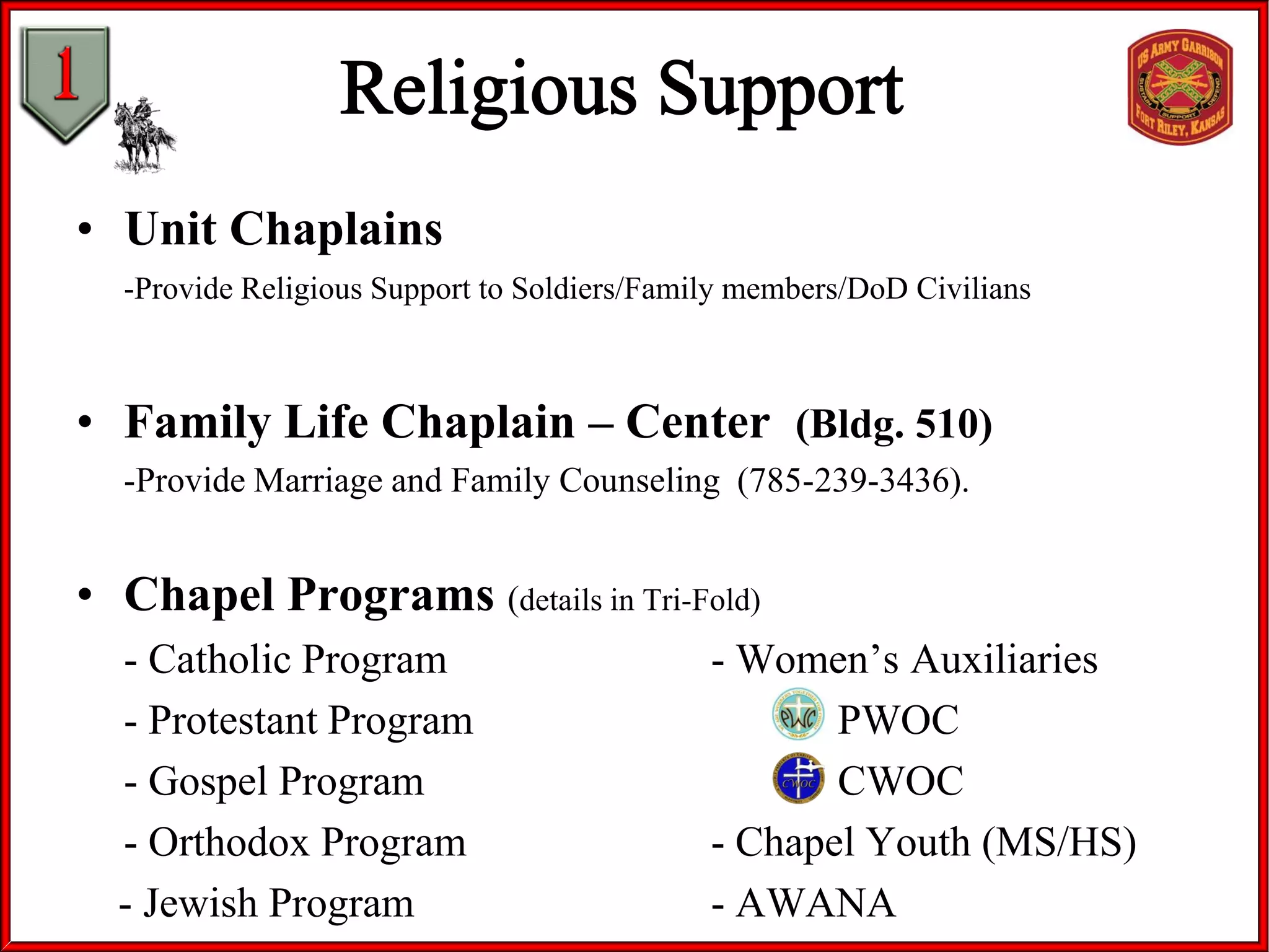 Ft. Riley Victory Welcome/Network March slides | PPT | Free Download