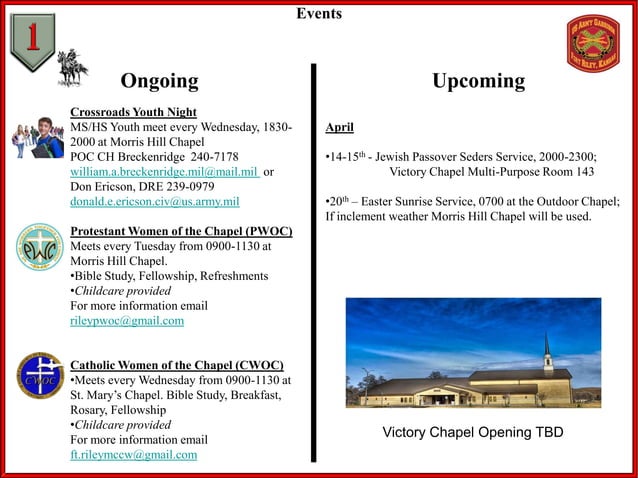 Ft. Riley Victory Welcome/Network March slides | PPT | Free Download