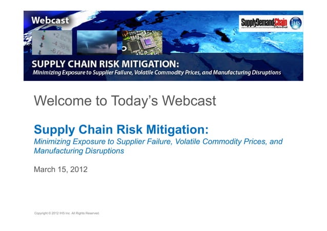 Supply Chain Risk Mitigation | PDF | Recalls | Consumer Issues