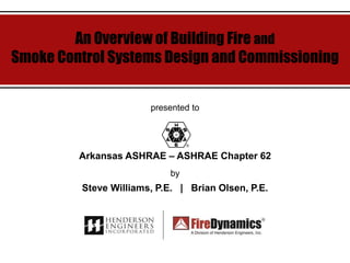 Smoke control systems Design and commissioning | PPT