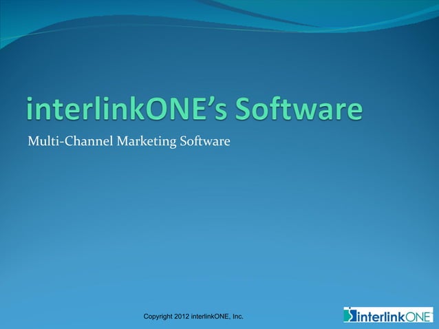 interlinkONE: Overview of our Marketing Software | PPT | Desktop ...
