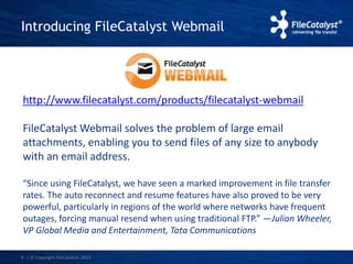 Solving the problems of large email attachments (& other web-based file transfer tools) | PPTX