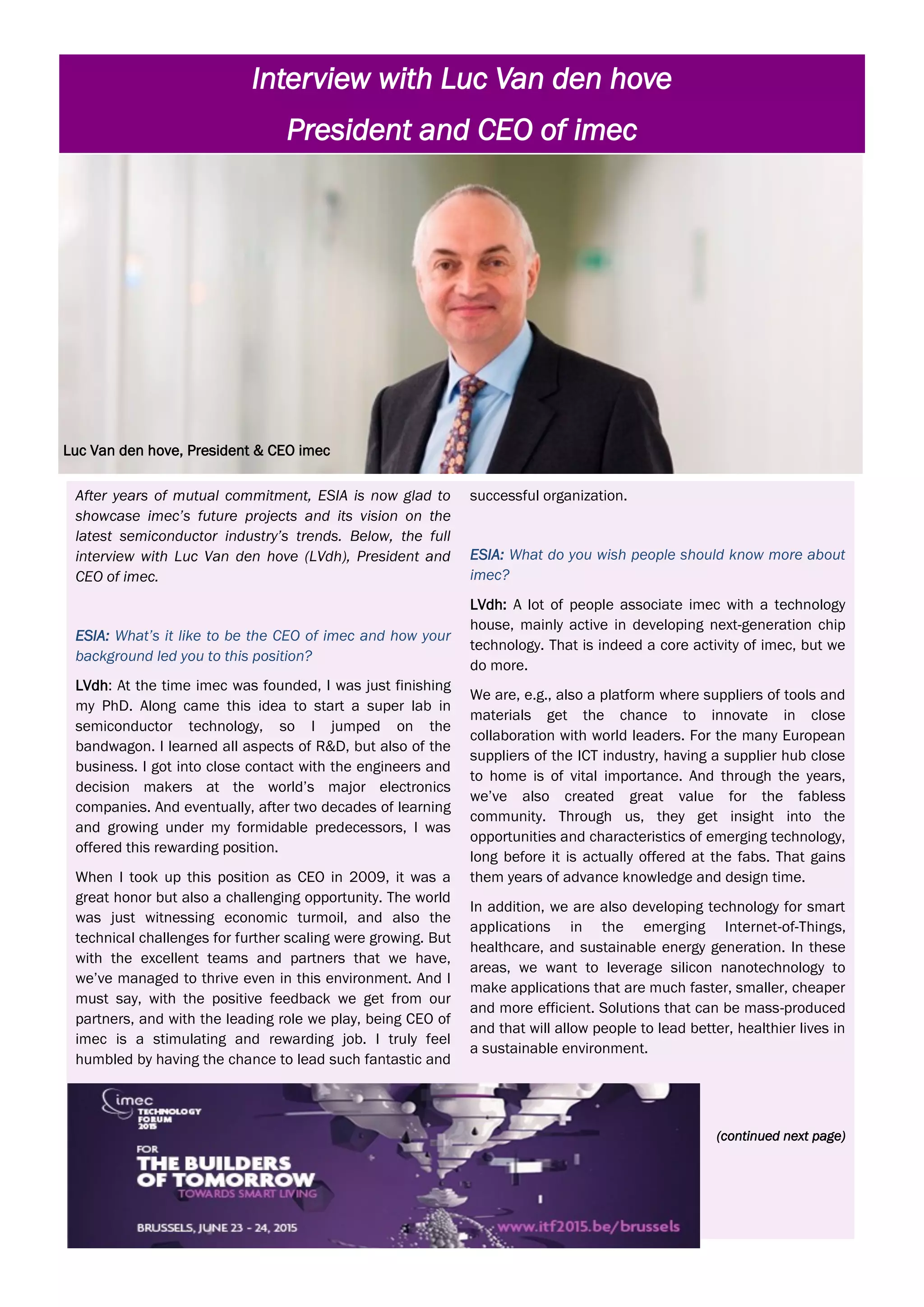 March2015 interview imec p4-5 | PDF