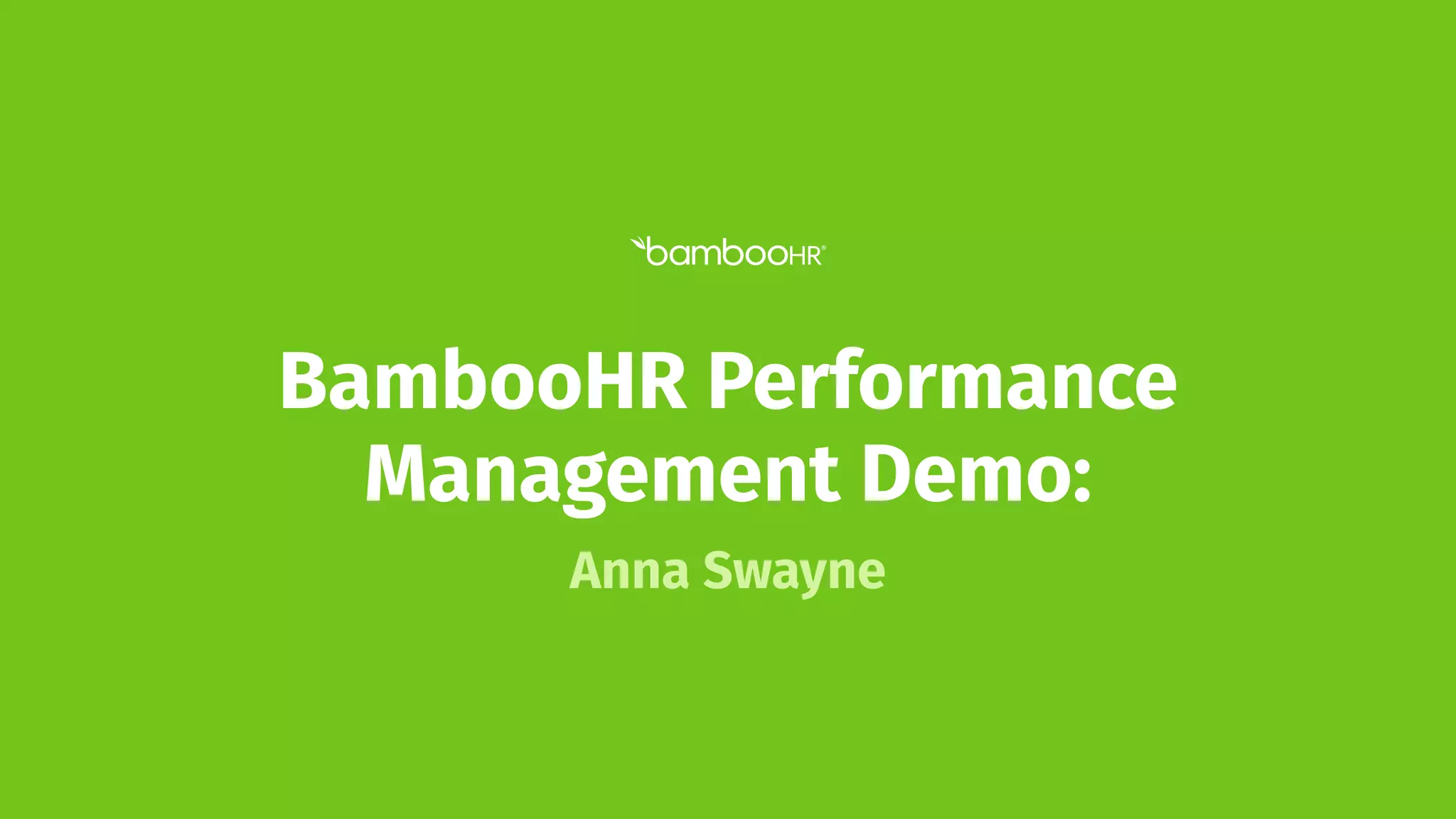 Customer Success: BambooHR Performance Management | PDF