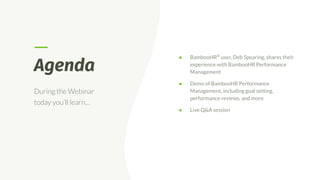 Customer Success: BambooHR Performance Management | PDF