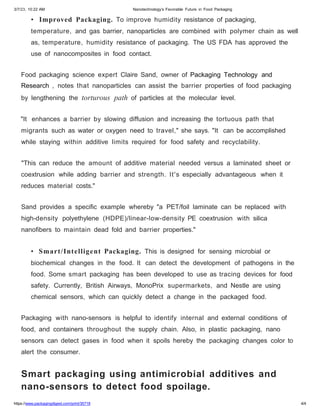 March 2023- Nanotechnology's Favorable Future in Food Packaging.pptx