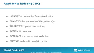 Understanding, Managing, and Reducing Cost of Quality | PPT