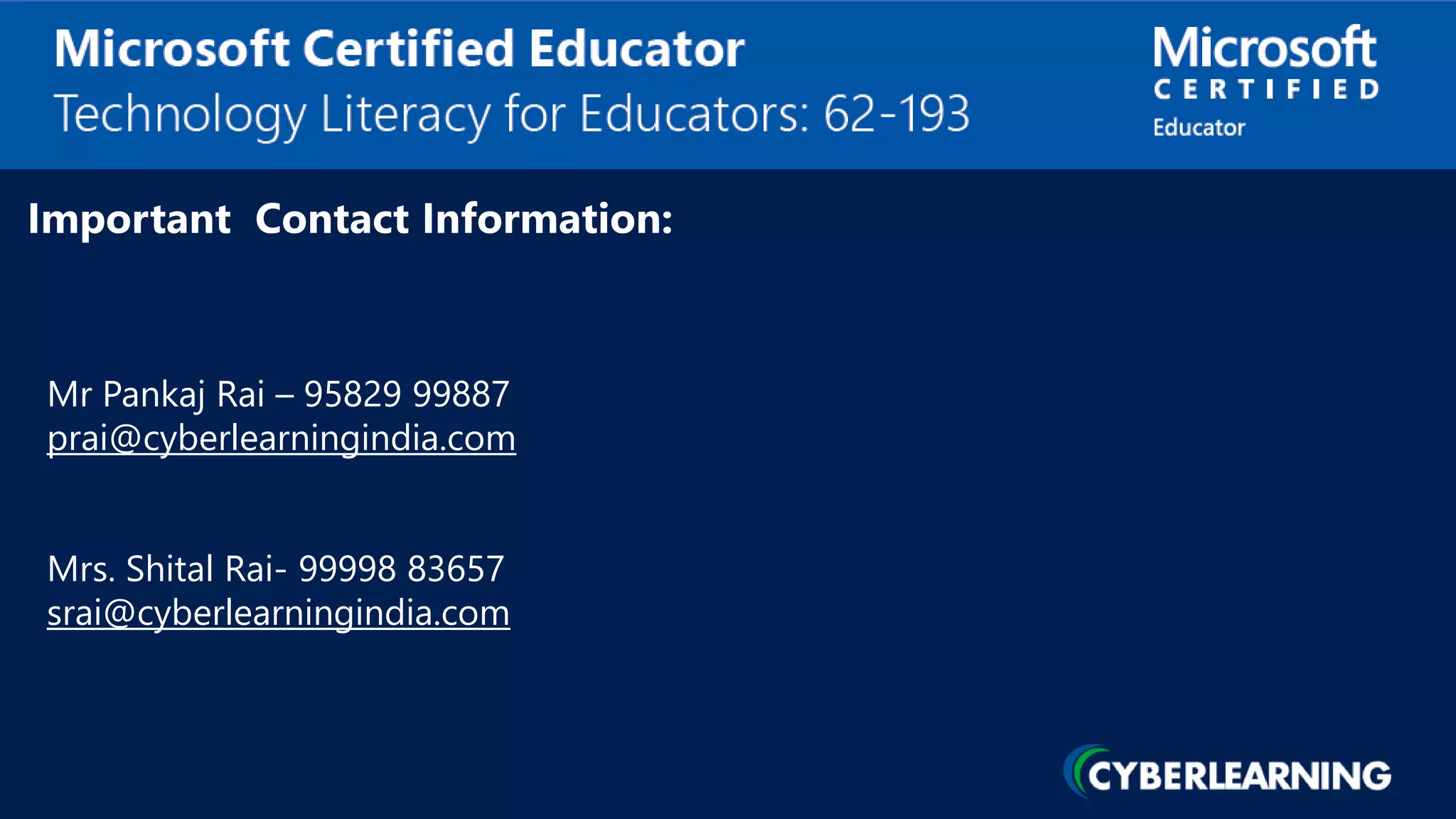 March 22- Orientation Session for Teachers on MCE Certification.pptx
