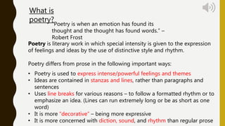 March 23 - Poetry Intro. Lecture | PPTX