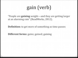 Couch Potato Central_Vocabulary | PPTX