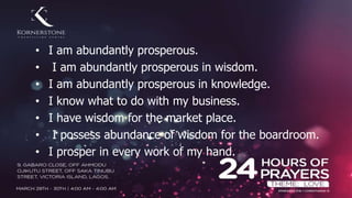 Confession for prosperity - provision | PPTX