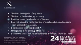 Confession for prosperity - provision | PPTX