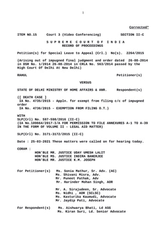 March 25 sc order tihar | PDF