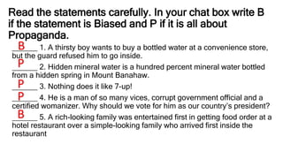 March 29, 2021 (bias and propaganda) | PPT