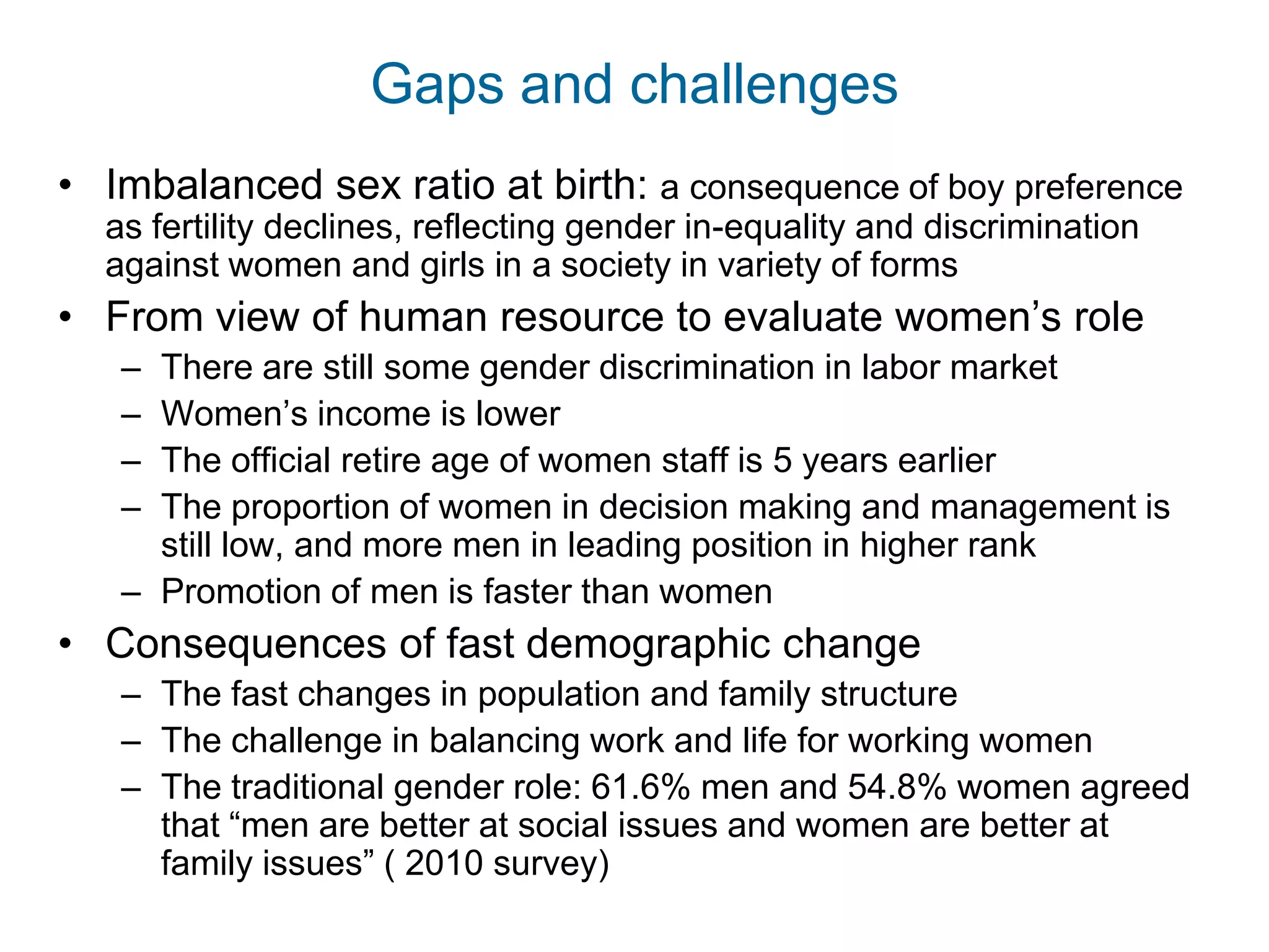 Gender equality in China: progress, challenges, and future strategy | PDF