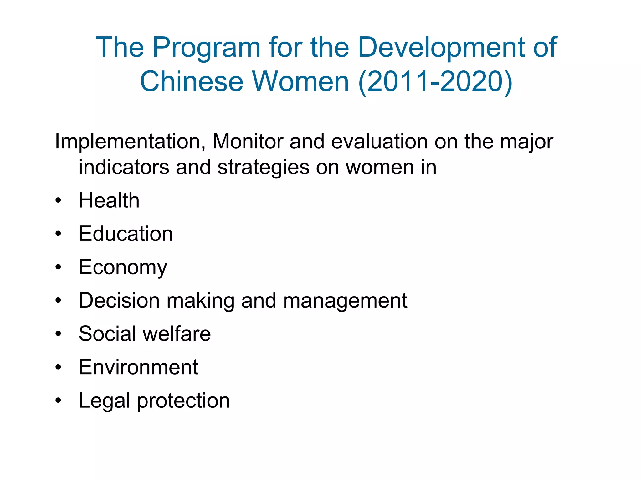 Gender equality in China: progress, challenges, and future strategy | PDF
